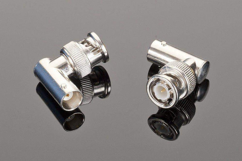 Female BNC to Male BNC 90-Degree Adapter